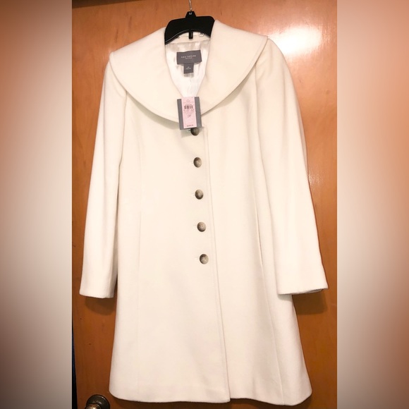 Ann Taylor | Jackets & Coats | New Ann Taylor White Long Wool Angora ...